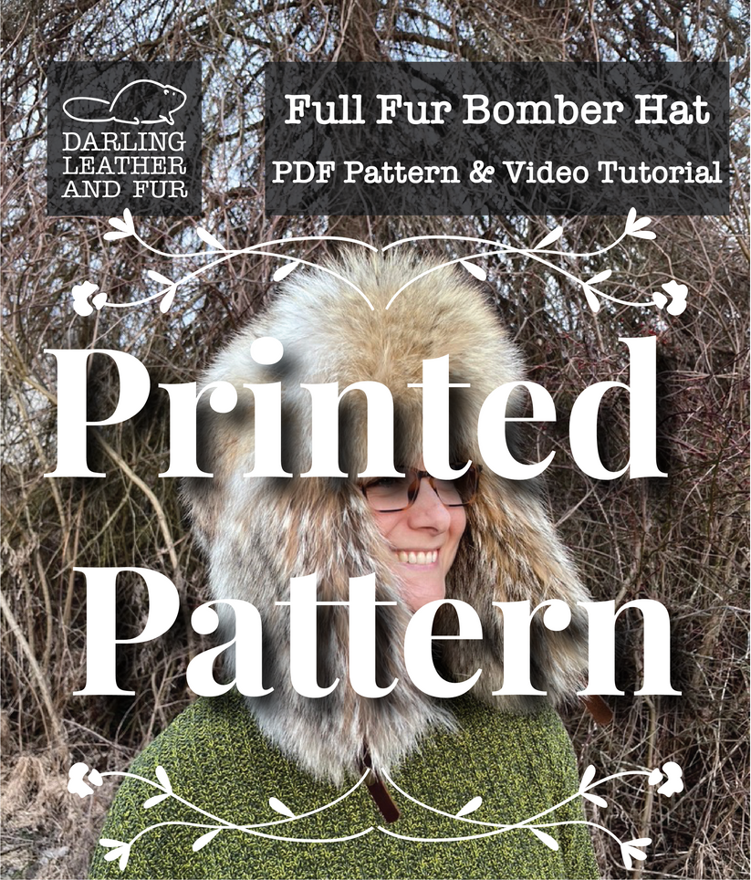 *PRINTED PATTERN* Full Fur Bomber Hat Pattern & Video Tutorial ...