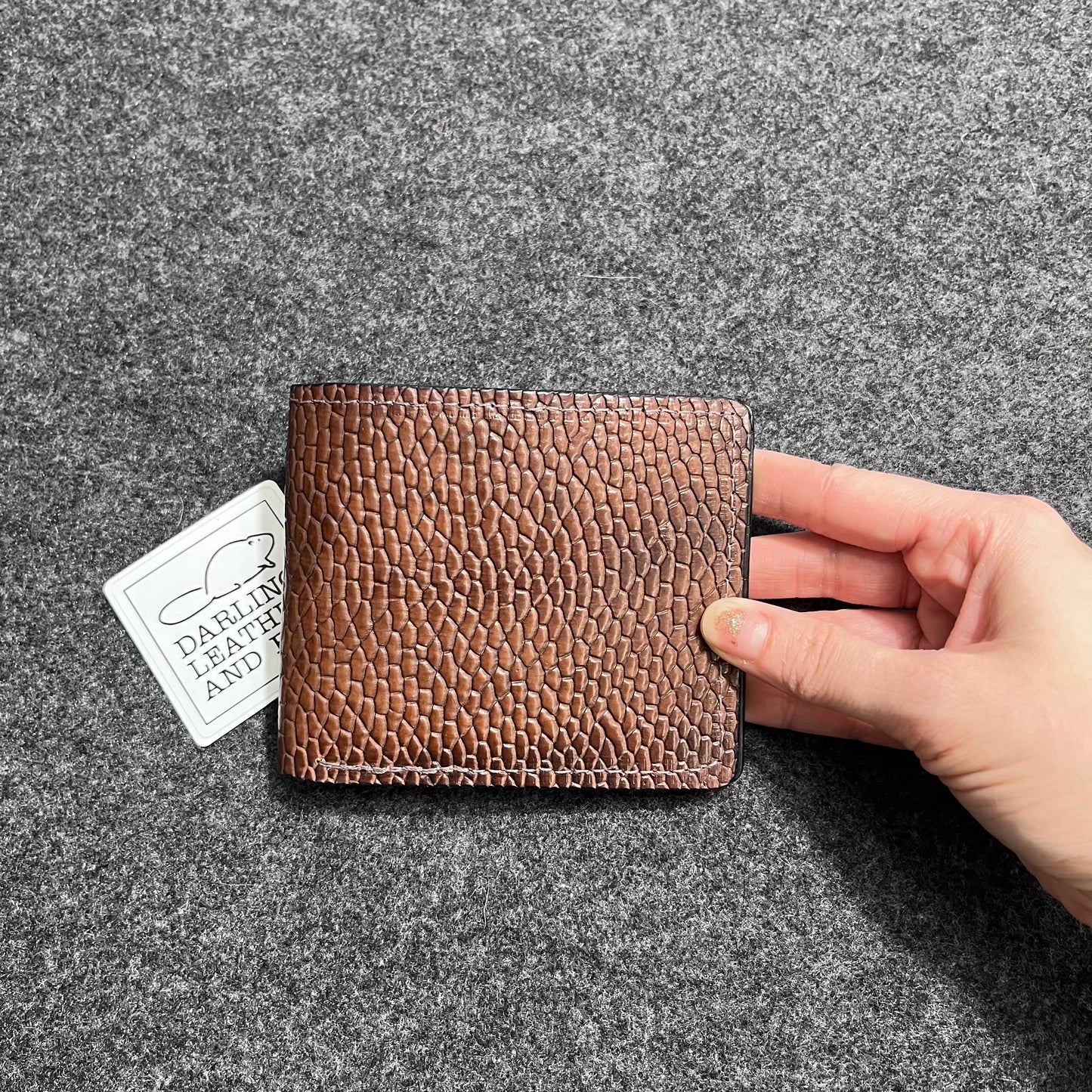 PREORDER Classic Bifold Beaver Tail Wallet - Original – Darling Leather And Fur LLC
